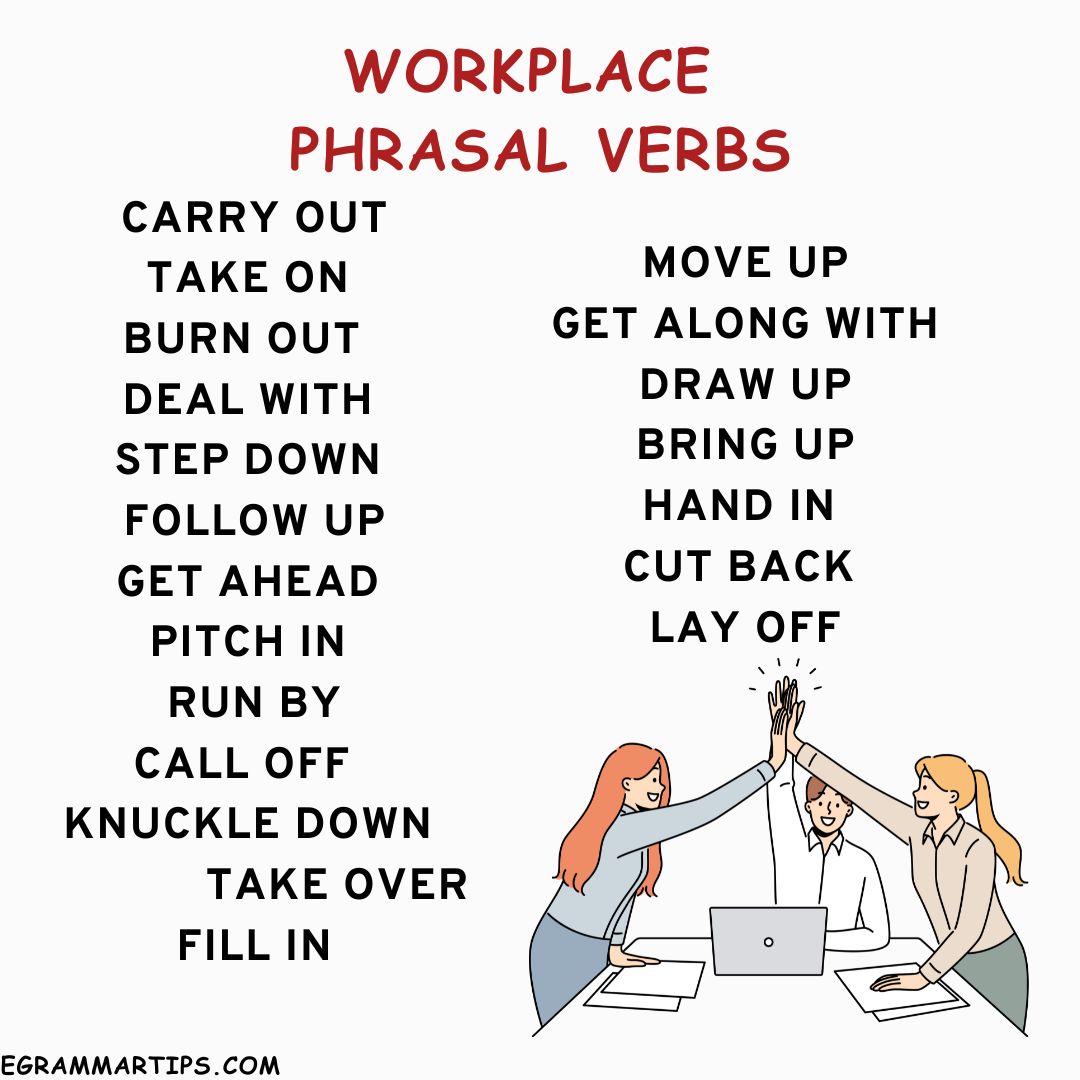 Workplace English: Top Phrasal Verbs You Need to Know - egrammartips